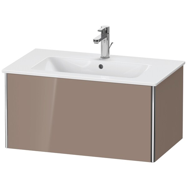 Duravit Xsquare Wall-Mounted Vanity Unit Cappuccino High Gloss ...