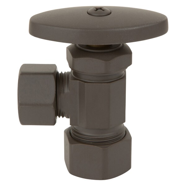 Brasstech Angle Valve, 1/2" Compression in Oil Rubbed Bronze 402/10B | Zoro
