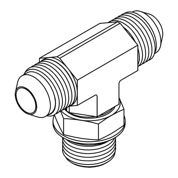 Tompkins Hydraulic Fitting, Steel10MJ-10MJ-10MOR TEE 6803-10-10-10 | Zoro