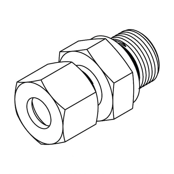 Tompkins Hydraulic Fitting, Metric CompressionS25(36X2.0) -12BSPP MALE ...
