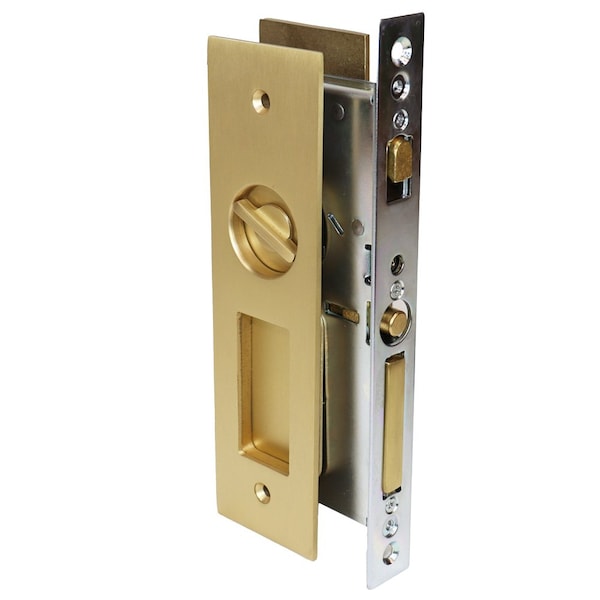 Emtek Narrow Modern Rectangular Privacy Pocket Door Mortise Lock for 1 ...