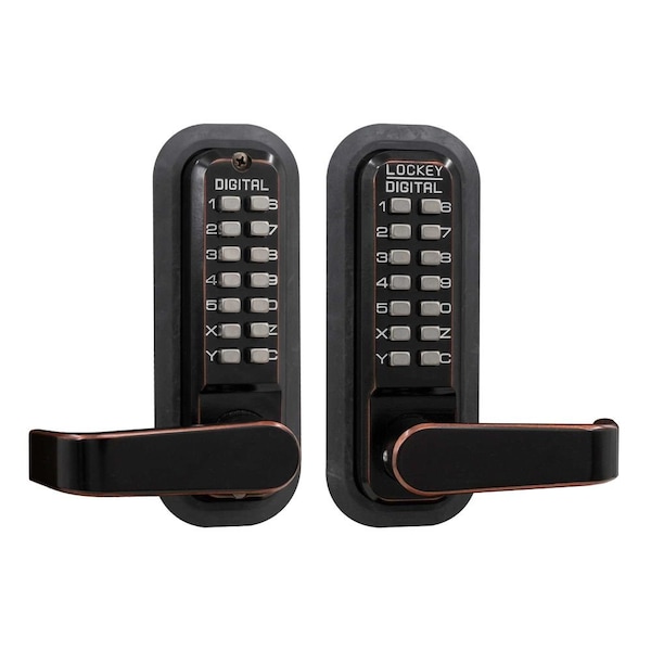 Lockey Usa Mechanical Keyless Lever Lock, Double Sided, 2835DC, Oil ...