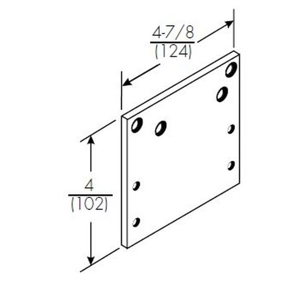Norton Door Controls 88690 Parallel Arm Drop Plate for 78 Series Dark ...