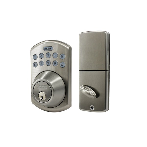 Lockey Usa Electronic Keyless Deadbolt, Remote Capable, E915, Satin ...