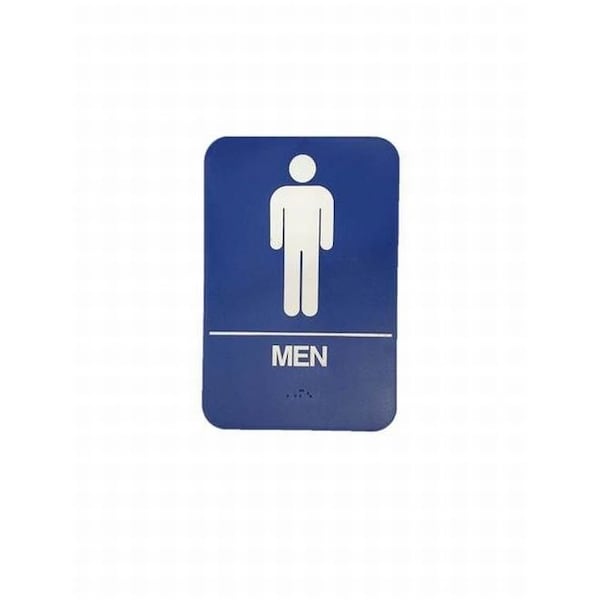 Don-Jo Men's ADA Blue Bathroom Sign HS907002 | Zoro