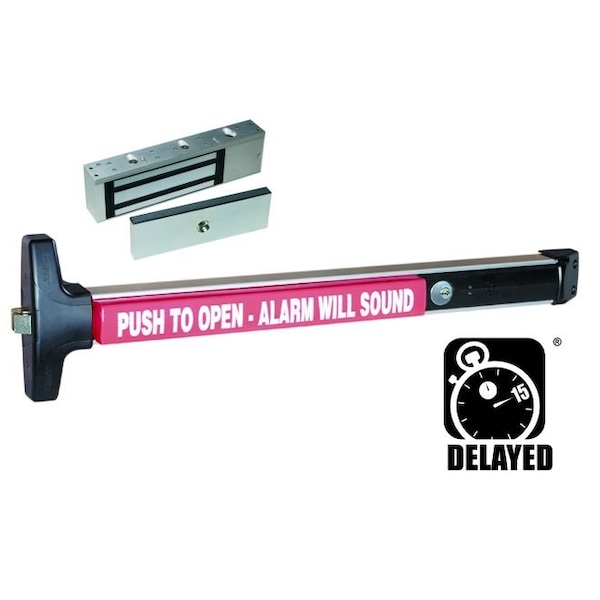 Detex 3' Rim Exit Device with Egress Maglock V40EM62836 | Zoro