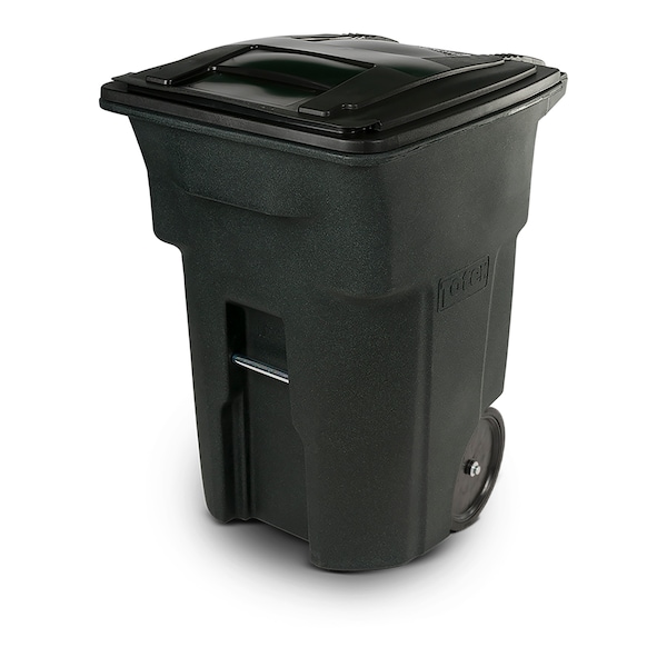 Toter 96 Gal. Trash Can Greenstone with Quiet Wheels and Lid ANA96 | Zoro