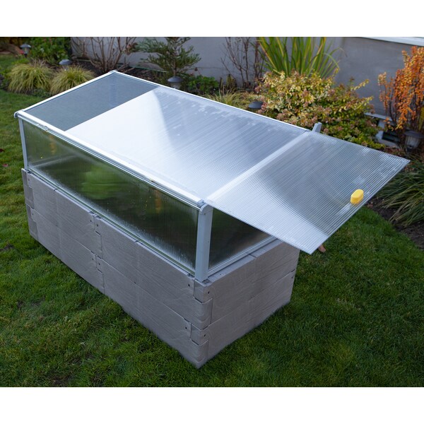 Juwel Grey Raised Bed with "All Year" Cold Frame TRB-AYCF-G | Zoro
