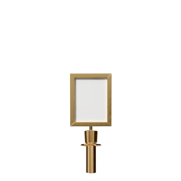 Montour Line Stanchion Post Top Sign Frame 8.5x11" V Satin Brass ...