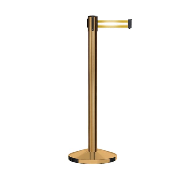 Montour Line Stanchion Belt Barrier Sat.Brass Post 7.5ftY Ref. Belt ...