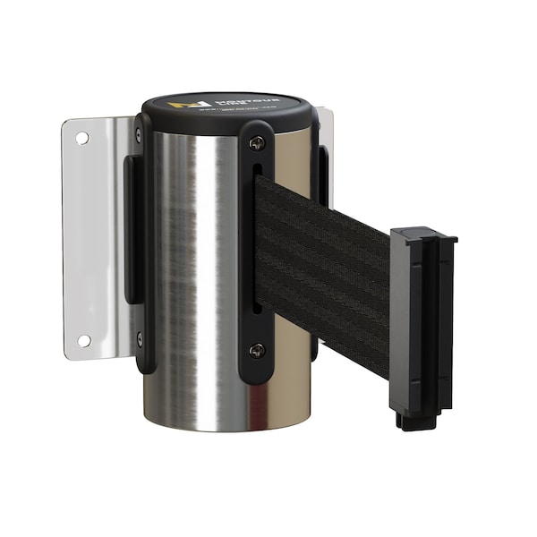 Montour Line Retractable Belt Barrier Wall Mount PSteel Case Fixed 16ft ...