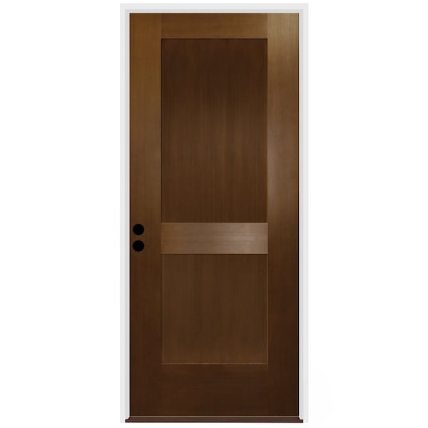 Codel Doors 32" x 80" Fir Grain Shaker Exterior Fiberglass Door ...