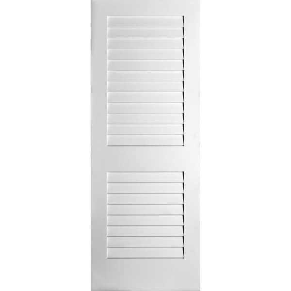 Codel Doors 26" x 80" Primed Plantation Louver Interior Shaker Slab ...