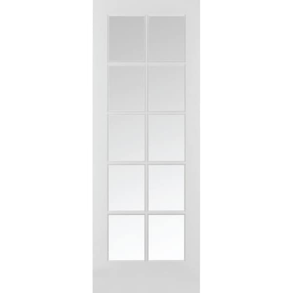 Codel Doors 36" x 80" Primed 10-Lite Interior French Slab Door with ...