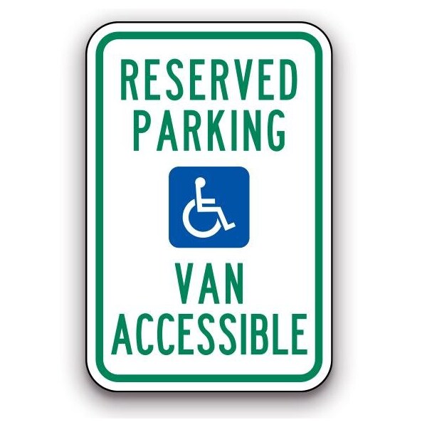 Orafol 12in X 18in Reserved Parking / Blue Handicap Van Accessible ...