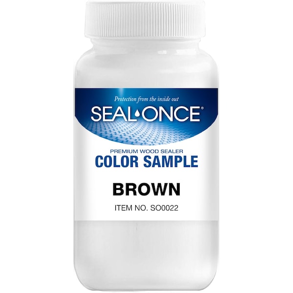 Seal-Once Pre-Mixed, 4 oz. Brown Color Sample SO0022 | Zoro