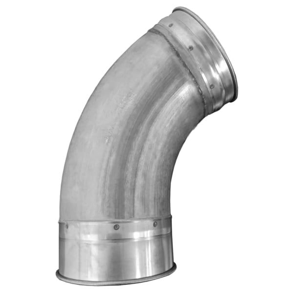 Us Duct Clamp Together 60 deg Tubed Elbow- 1.5 CLR, 3" Dia, SS, 16 GA ...