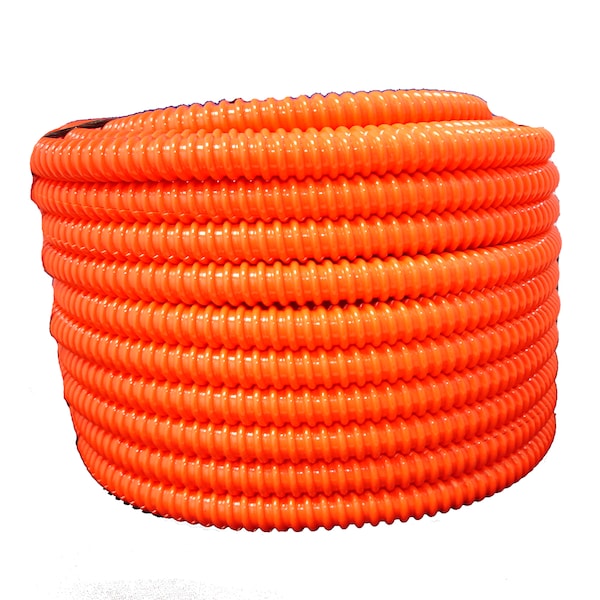 Hydromaxx 2"x100Ft Flexible Corrugated Orange PVC NON Split Tubing Wire ...