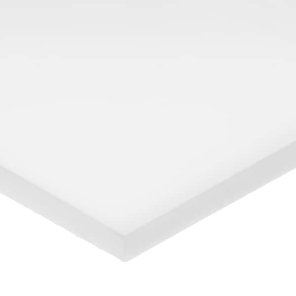 Zoro Select White UHMW Polyethylene Polyethylene Sheet 36" L x 48" W x ...