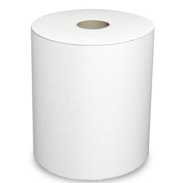 Solaris Paper 46530 PEC 8 in. x 600 ft. White Hard Wound Roll Towels ...
