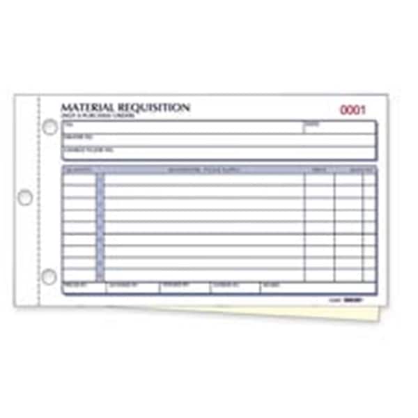 Rediform Material Requisition Forms- 2-Parts- Crbnls- 4-.25in.x7-.88in ...
