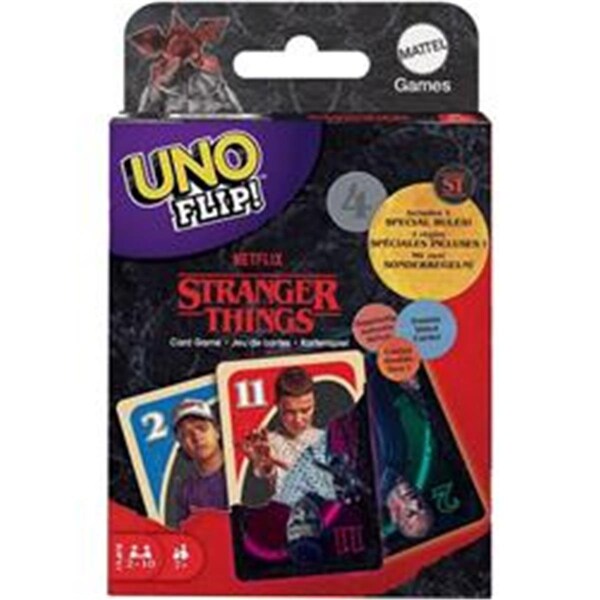 Mattel Uno Flip Stranger Things Card Game MTTHJP41 | Zoro