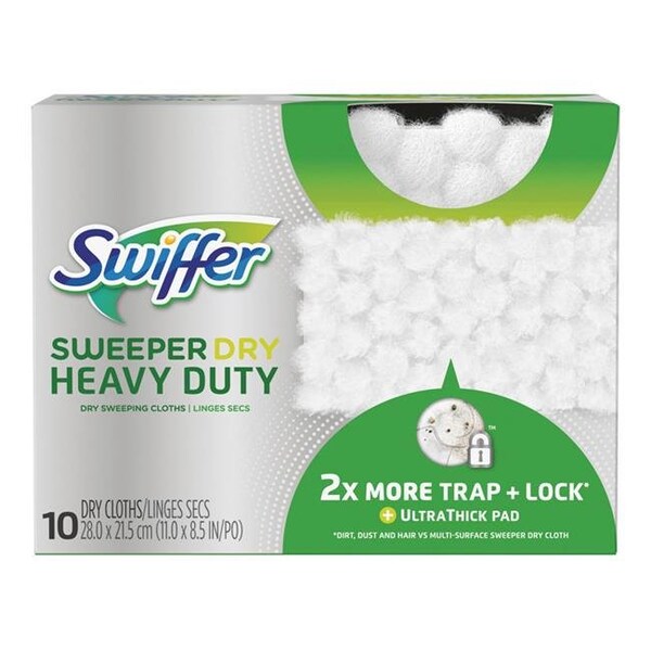 Swiffer 1899996 11 x 8.5 in. Heavy Duty Cloth Refill Pad - 10 Count ...