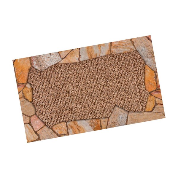 Lastplay Lancaster Jute Brown Polyethylene & Rubber Nonslip Door Mat 30 ...