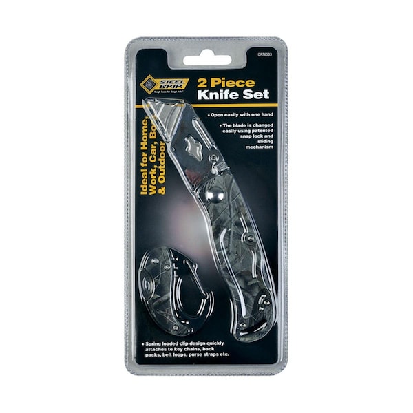 Steel Grip 6 in. Flip Utility Knife SetCamouflage 2 Piece 2796175 | Zoro