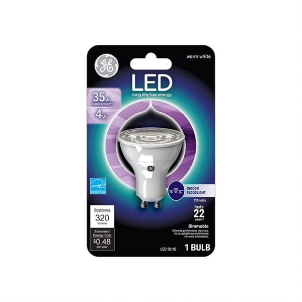 Ge MR16 GU10 LED Bulb with 35 watt Equivalence, Warm White 3008158 | Zoro