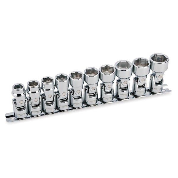 Alltrade Tools Powerbuilt® 10pc 3/8in Dr. Metric Universal Joint Socket ...