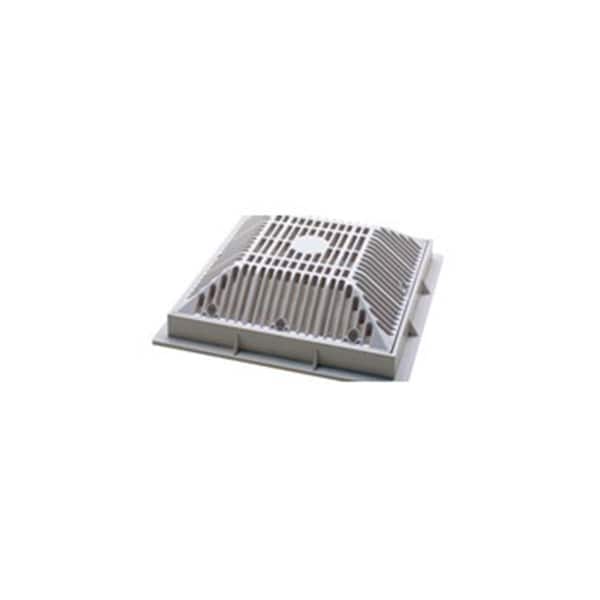 Powerhouse 10 in. Round Tru Flo Drain AV Cover & Frame - White ...