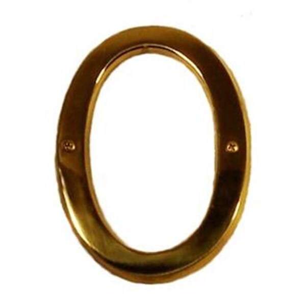 Camp Usa 6 in. Raised Solid Brass of No.0, Antique Brass CA2809385 | Zoro