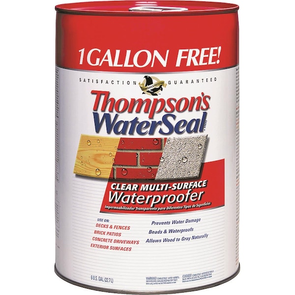 Thompson & Formby 6 gal WaterSeal Multi Surface Waterproofer, Clear ...