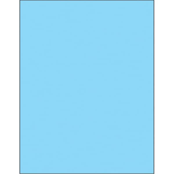 Bondad 8.5 x 11 in. Fluorescent Pastel Blue Removable Rectangle Laser ...