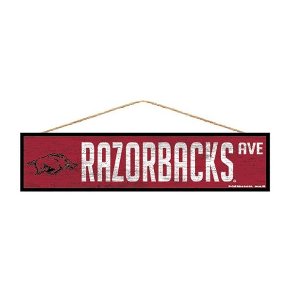 Wincraft Arkansas Razorbacks Sign 4x17 Wood Avenue Design 3208590005 | Zoro