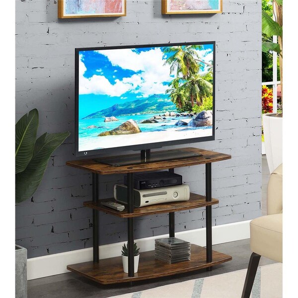 Convenience Concepts Designs2Go No Tools 3 Tier TV Stand - Barnwood ...