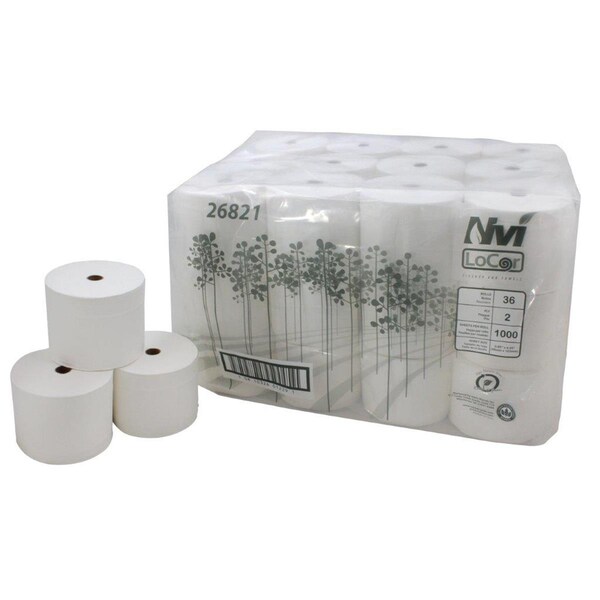 Solaris Paper Pe White 2Ply 1000 Sheet Locor Embossed Bathroom Tissue6 ...