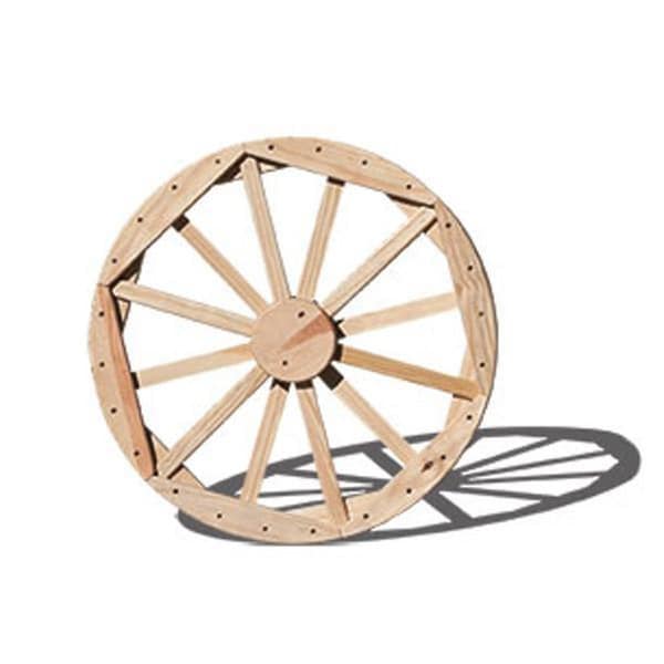 Creekvine Designs 24 in Treated Pine Decorative Wagon Wheel FW24CVD | Zoro
