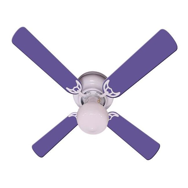Emblem 42 in. New Kids Room Decor Ceiling Fan; Purple & Violet EM983692 ...