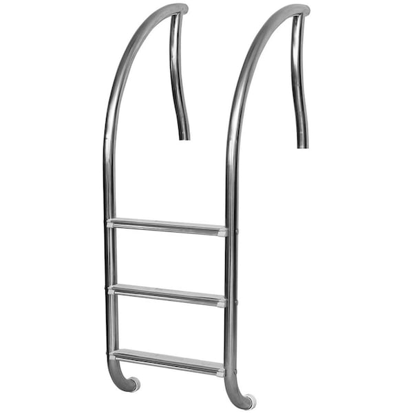 Global Pool Products 0.049 in. Economy 3 Step Ladder with Stainless ...