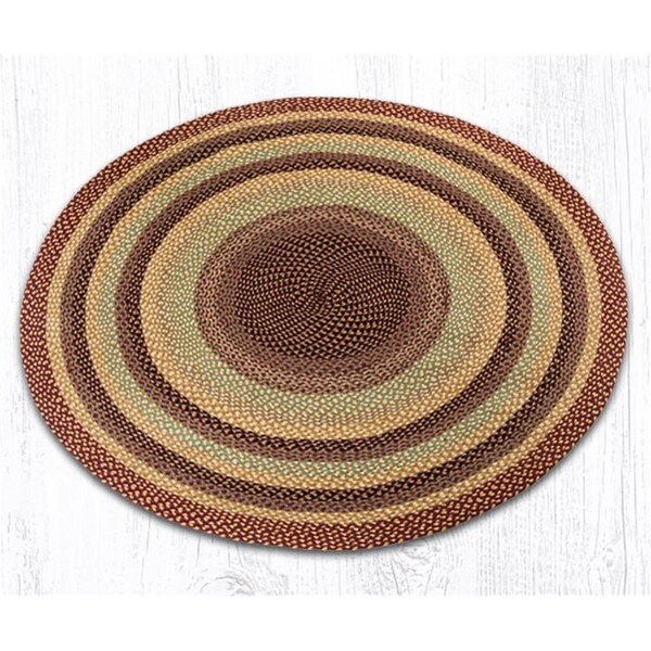 Palacedesigns 5.75 x 5.75 ft. Round Braided Rug, Burgundy, Gray & Cream ...