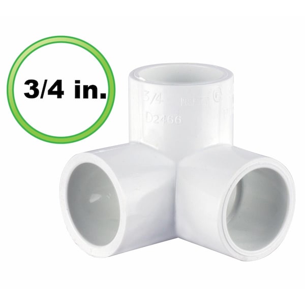 Circo Innovations 0.75 in. 3 Way L PVC Pipe Fitting - Utility Grade 32 ...