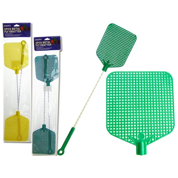 Familymaid Metal Green Yellow Fly Swatter 96PK 12500 | Zoro