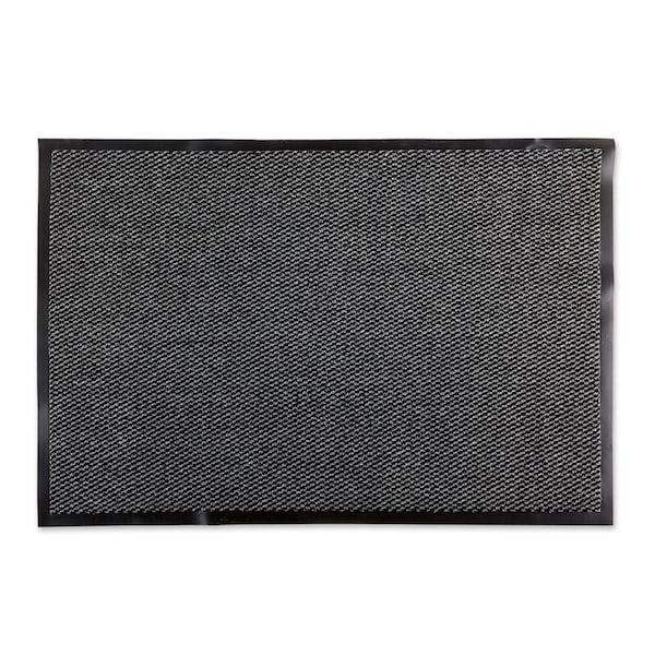 Made4Mansions 30 x 48 in. Grey & Black Walk Off Utility Runner Mat ...