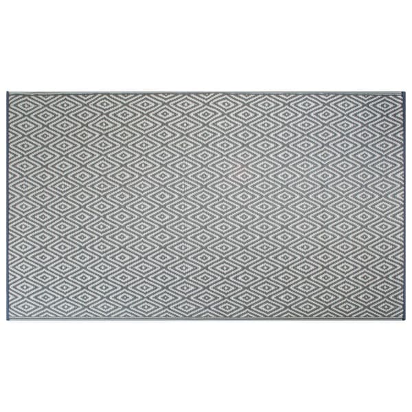Made4Mansions 4 x 6 ft. Grey Diamond Outdoor Rug MA2567799 | Zoro