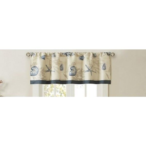 Madison Park MP41-3764 Bayside Cotton Printed Window Valance MP41-3764 ...