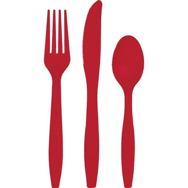 Hoffmaster Hoffmaster Group 813548 Classic Red Assorted Cutlery; Pack ...