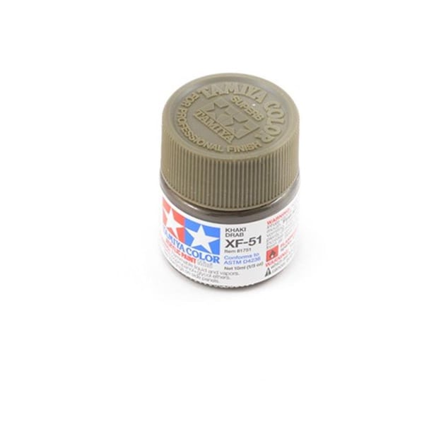 Tamiya Acrylic Mini XF-51 Khaki Drab Paint TAM81751 | Zoro