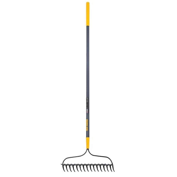 True Temper 28253100 16T Double Bow Rake with 57 in. Fiberglass Handle ...